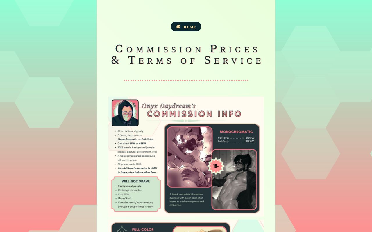 Onyx Daydream - Commission Prices